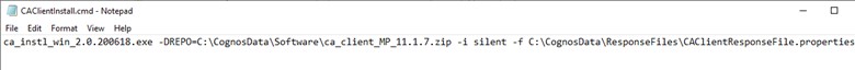 Performing A Silent Installation Via Scripts For Cognos Analytics ...